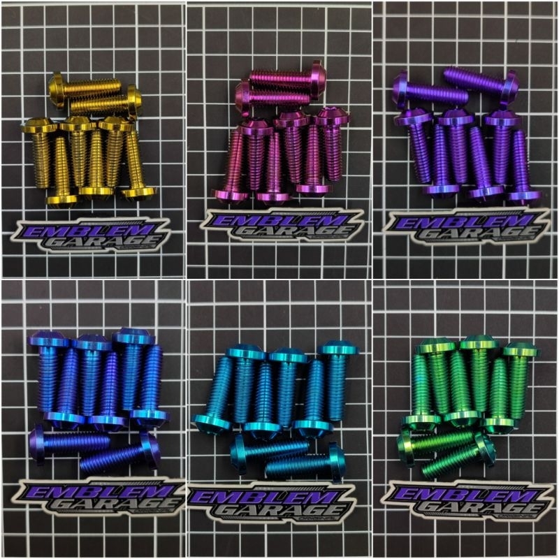 Jual Baut Titanium Big Head 8x20 Baut Titan Drat 12 Panjang 2cm GR5 ...