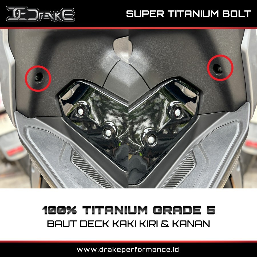 Jual Drake Titanium Baut Footrest Dek Kaki Injekan Kaki Nmax Turbo ...