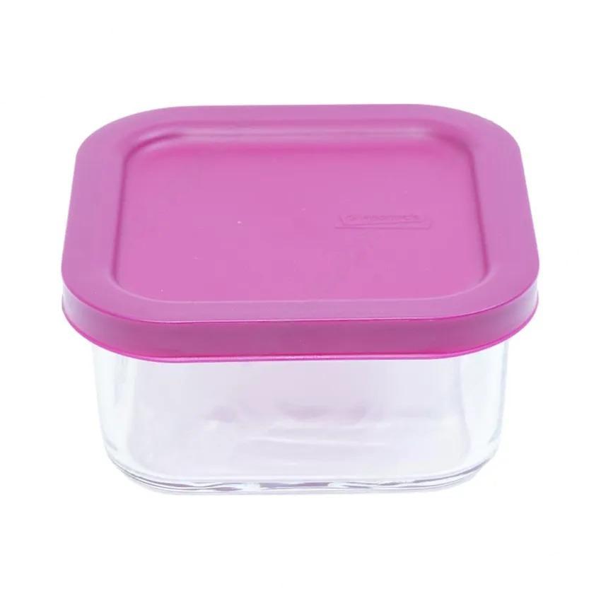 Jual Kotak Bekal Wadah Makanan Dengan Tutup Silicone Bahan Kaca Tebal ...