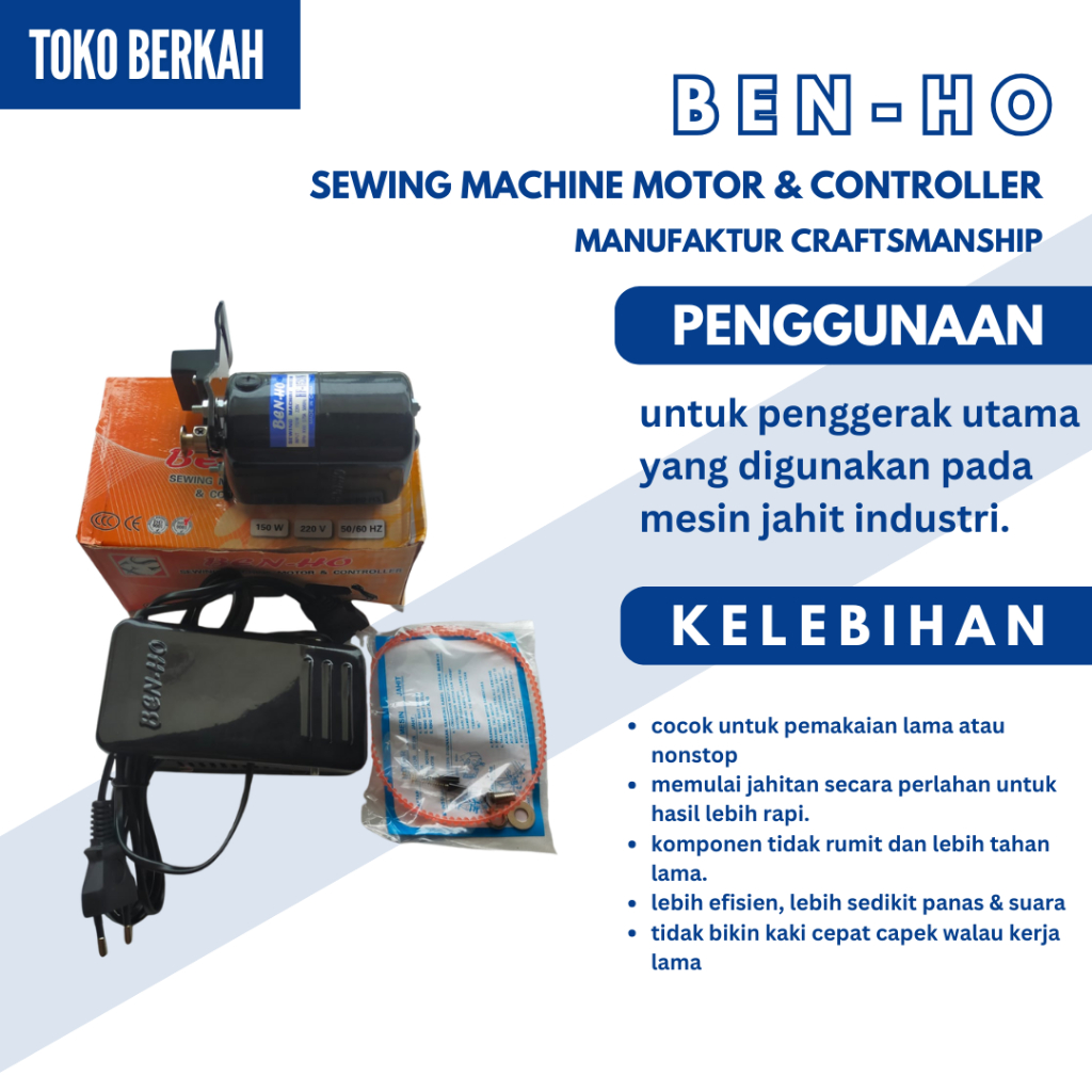 Jual BEN-HO SEWING MACHINE MOTOR & CONTROLLER | Shopee Indonesia