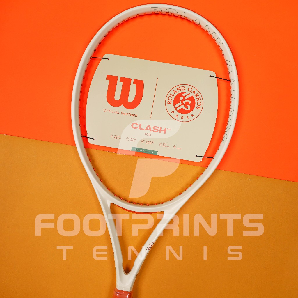 Jual Wilson Clash 100 V3 Roland Garros 2025 Raket Tenis Tennis Racket ...