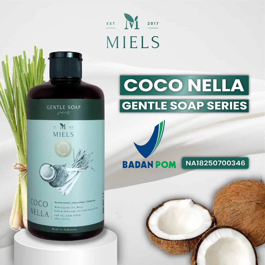 Jual Miels - Coco Nella gentle soap series 500 ml - face & body liquid ...