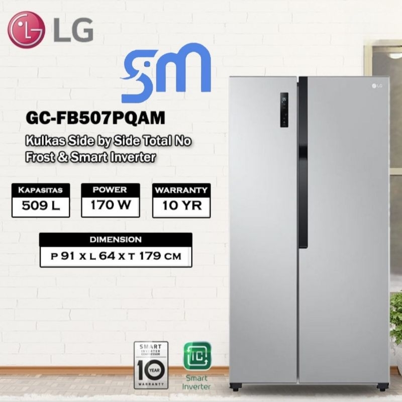 Jual Kulkas LG Side by side GC-FB507PQAM 509 L GCFB507PGAM Total No ...
