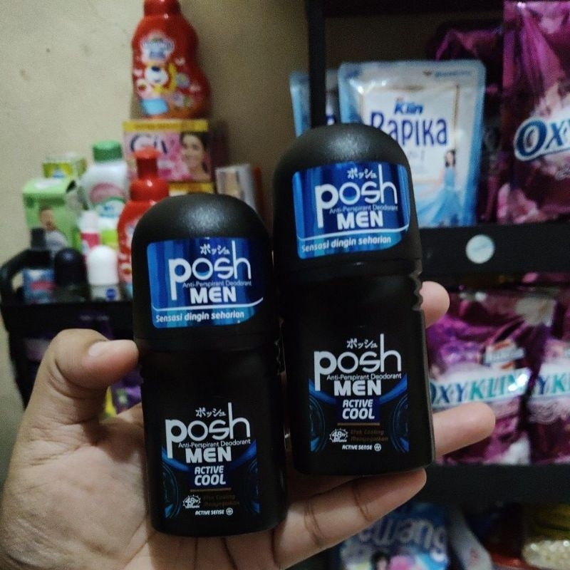 Jual POSH DEODORANT MEN ACTIVE COOL 50ML | Shopee Indonesia
