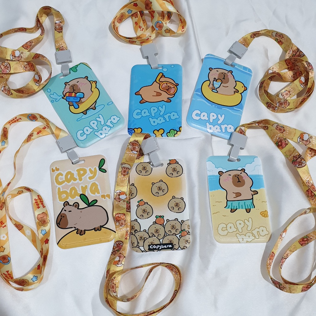 Jual Lanyard ID Card Holder Motif Capybara Pelindung KartuTransportasi ...
