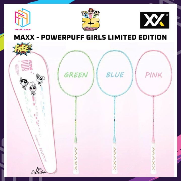 Jual Raket Badminton MAXX PowerPuff Power Puff Girl Pink/Blue/Green ...