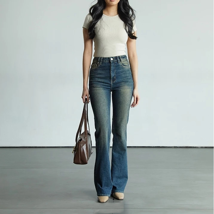 Jual Highwaist Cutbray Jeans Retro 114 - Celana Jeans Cutbray Premium ...