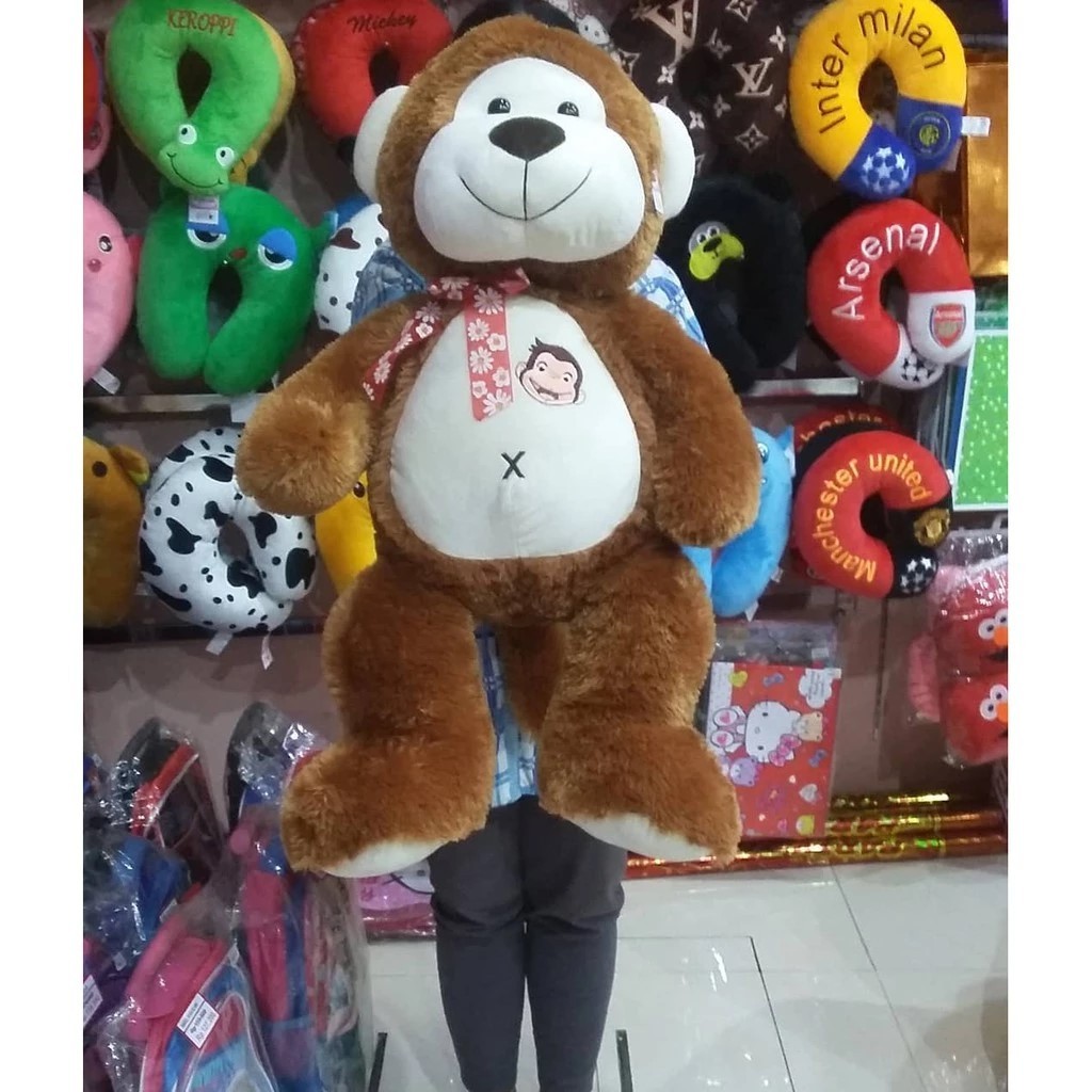 Jual Boneka Monyet Jumbo Lucu – Plush Monkey Doll Lembut & Imut Ukuran ...