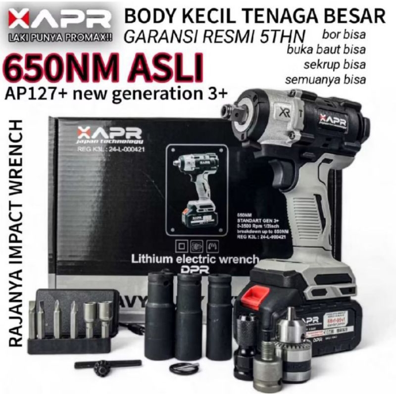 Jual APR AP127+ Mesin impact wrench pembuka baut 650Nm 88V 1Batrei ...