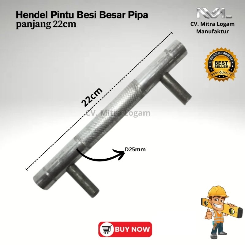 Jual Handle Pintu Besi Pipa | Handle Pintu Pagar | Pegangan Pintu Pagar ...