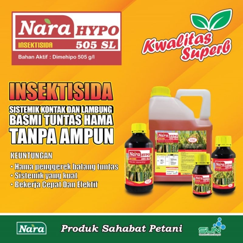Jual Racun ulat Insektisida Nara hypo 505SL kemasan (1liter)Bahan aktif ...