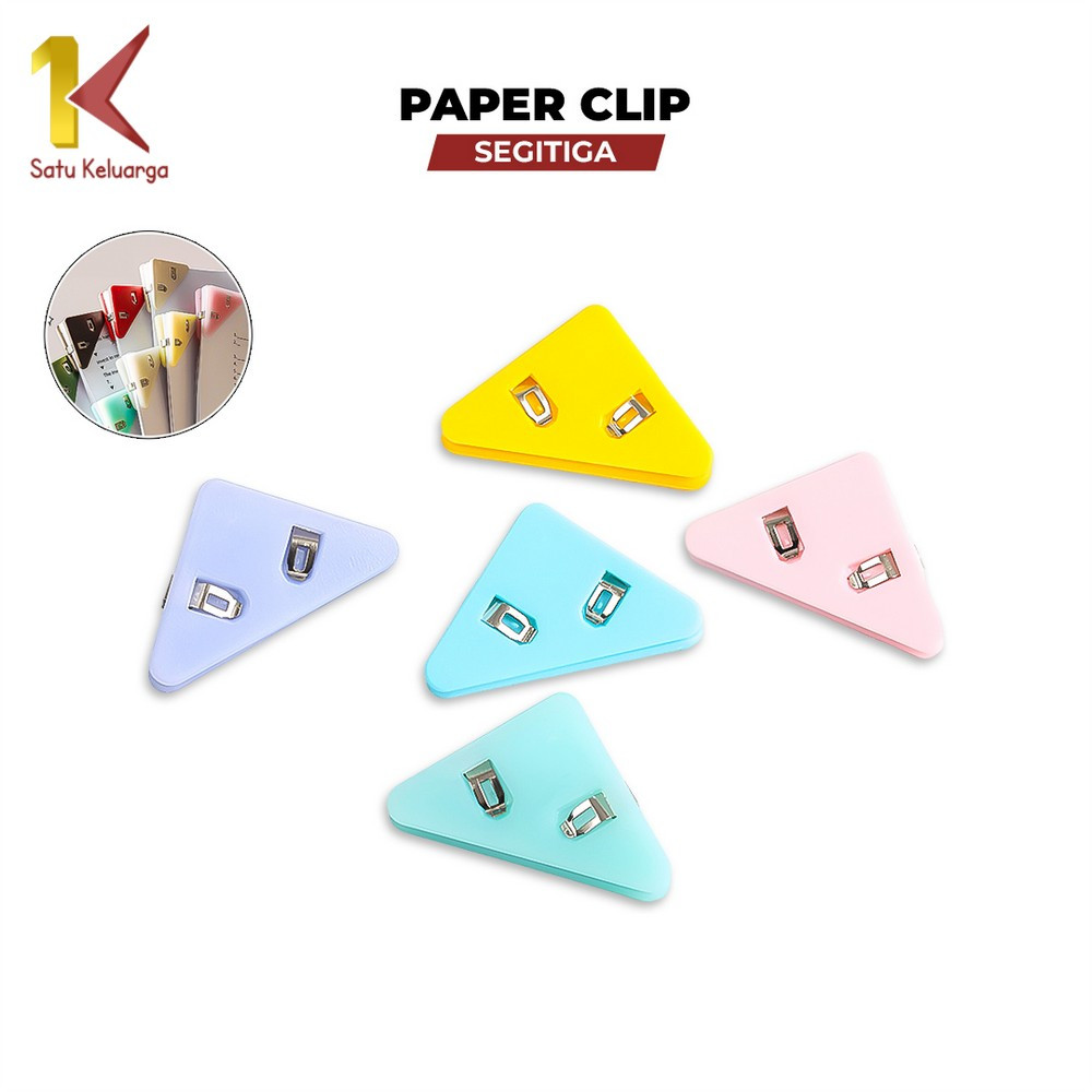 Jual Satu Keluarga Paper Clip Segitiga A119 Klip Sudut Jepitan Kertas ...