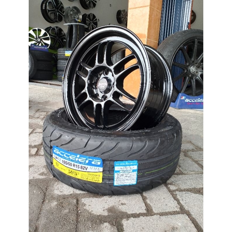 Jual Promo velg Rpf 01 Ring 15 Lebar 7 Pcd 4X100/114,3 Et38 Black gloss | Shopee Indonesia