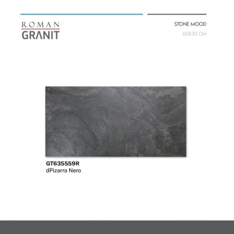 Jual Roman Granit Lantai 30x60 dPizarra Nero (Stone Mood) / Lantai ...