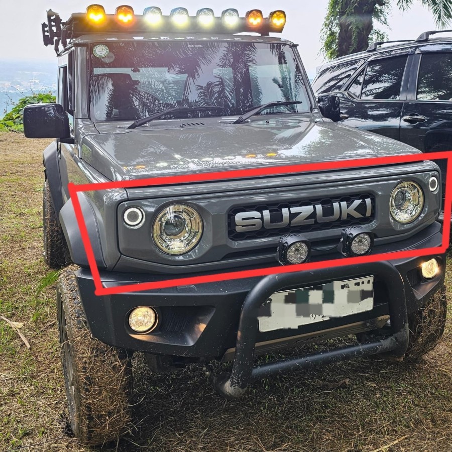 Jual GRILL WARNA MEDIUM GREY + LOGO BESAR SUZUKI JIMNY JB74 | Shopee ...