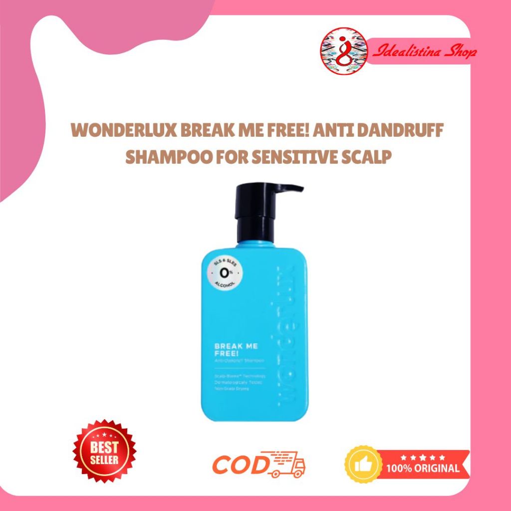 Jual Wonderlux Break Me Free! Anti Dandruff Shampoo For Sensitive Scalp ...