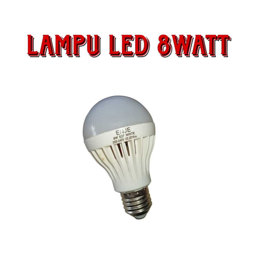 Jual LAMPU LED 8 WATT PUTIH LAMPU LED BULB PUTIH | Shopee Indonesia