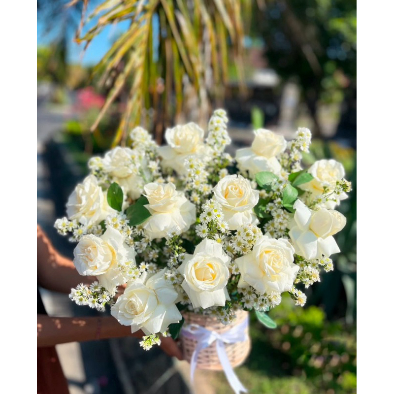 Jual bunga grand openingbasket flower, bunga keranjang, bunga mawar ...