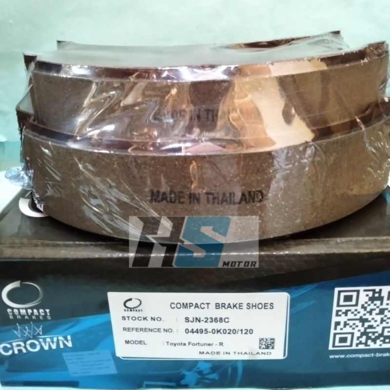 Jual BRAKE SHOE KAMPAS REM BELAKANG MOBIL TOYOTA FORTUNER FORTUNER VRZ ...