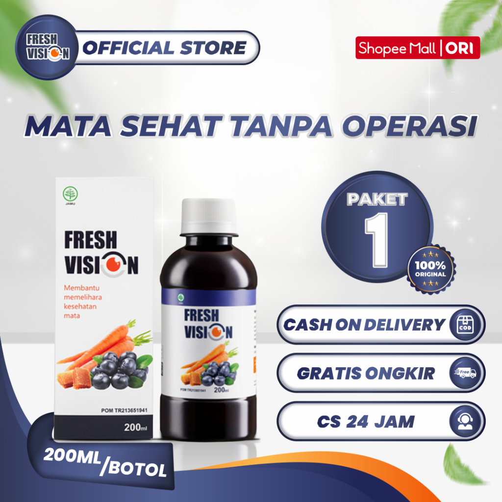 Jual Fresh Vision - Vitamin Mata untuk Menjaga Kesehatan Mata Merah, Mata Minus dan Katarak ...