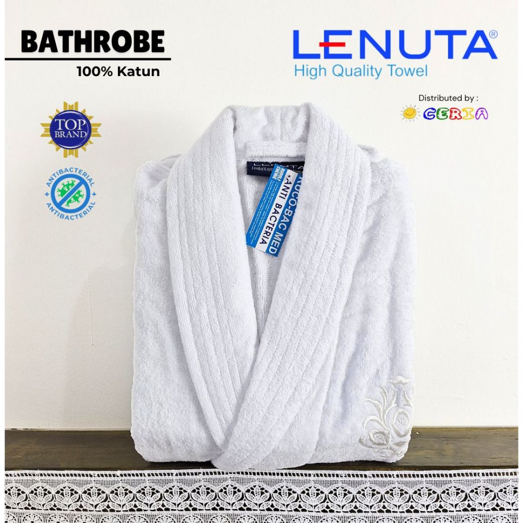 Jual Handuk Kimono Renang Dewasa Hotel Polos Katun Lembut Anti Bacterial LENUTA PUTIH S - XL ...