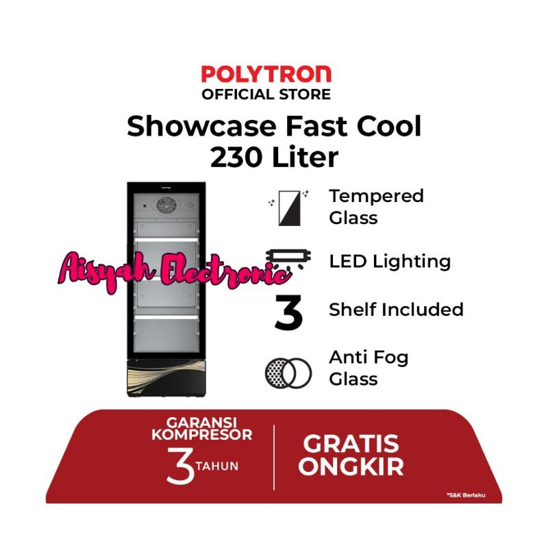Jual SHOWCASE POLYTRON 1 PINTU SCN-187 GARANSI RESMI | Shopee Indonesia