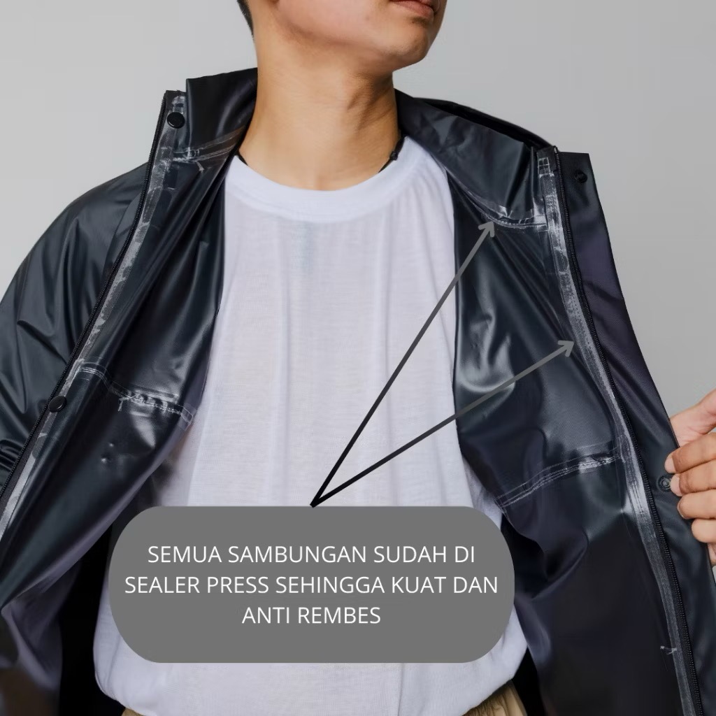 Jual AILOOK Jas Hujan Raincoat Full Seal Press Anti Rembes Pria Wanita Bahan PVC Karet Tebal ...