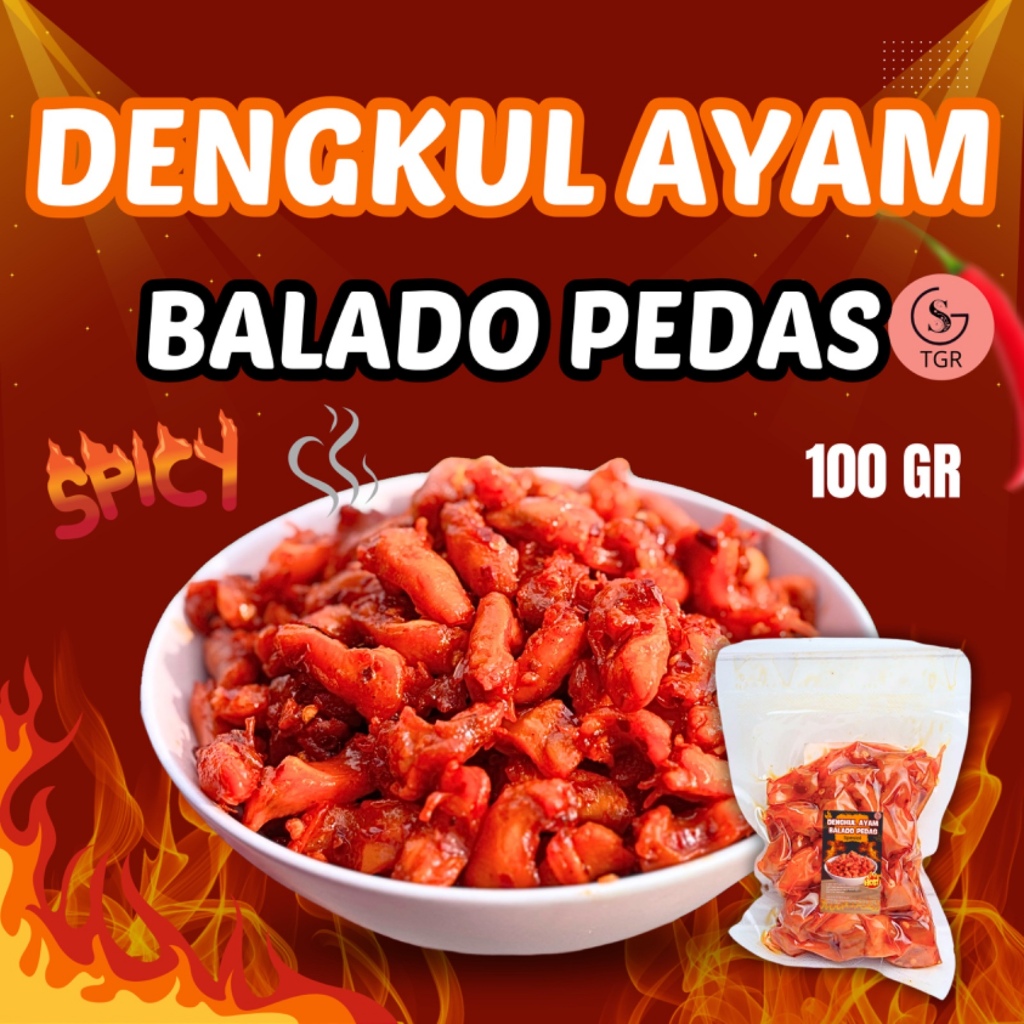 Jual 1 PACK DENGKUL AYAM 100GR ( BALADO PEDAS ) | Shopee Indonesia
