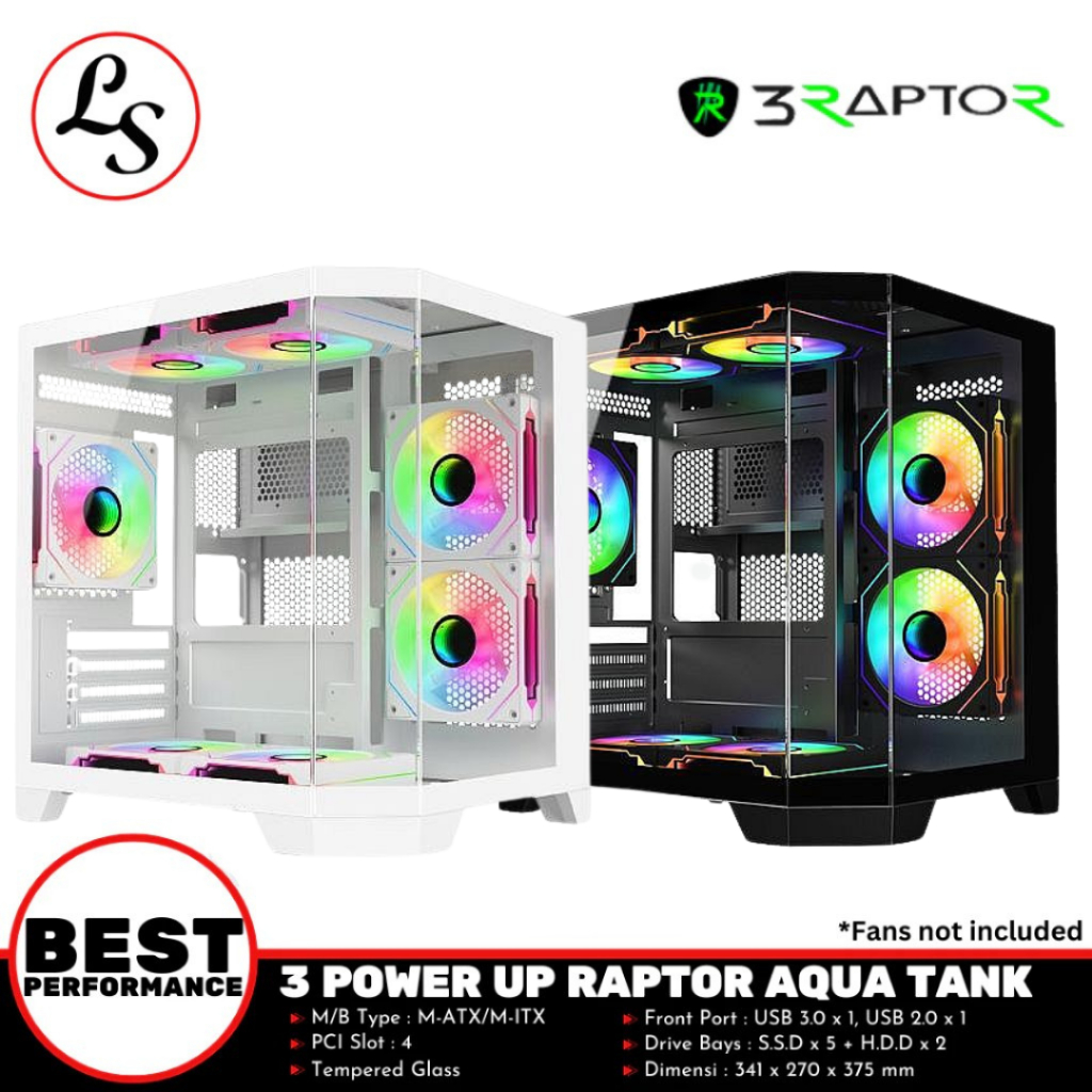 Jual 3 POWER UP RAPTOR GAMING CASE Aqua Tank | Shopee Indonesia