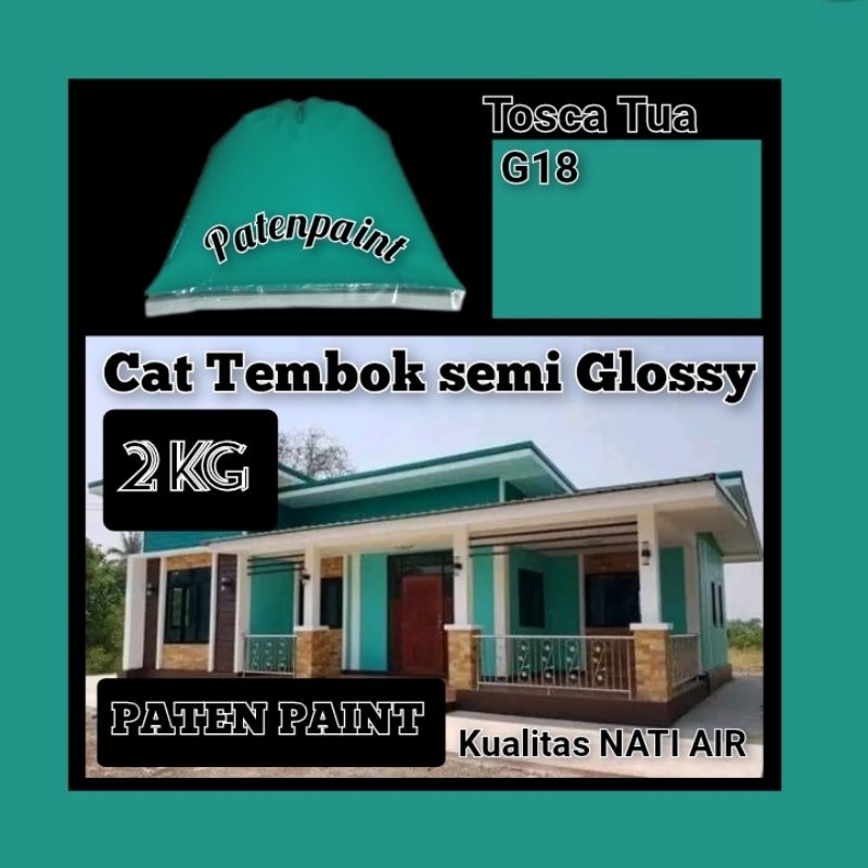 Jual cat tembok 2 kilo cat tembok hijau tosca cat tembok glossy cat ...