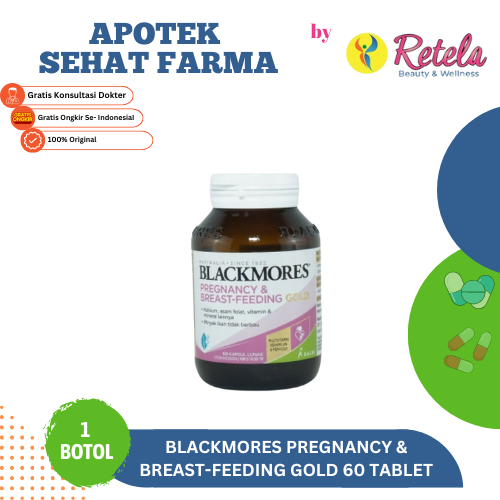 Jual BLACKMORES PREGNANT & BREASTFEEDING GOLD 1 BOTOL 60 TABLET ...