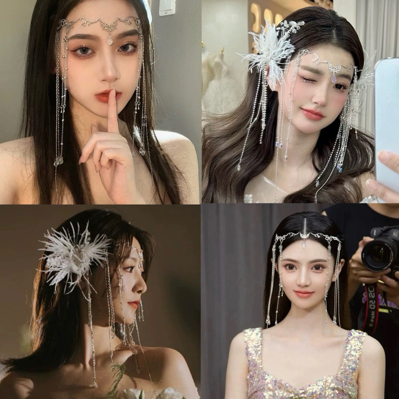 Jual [TERMURAH] Hiasan dahi bindi headpiece bindi rumbai B03/B16 peri ...