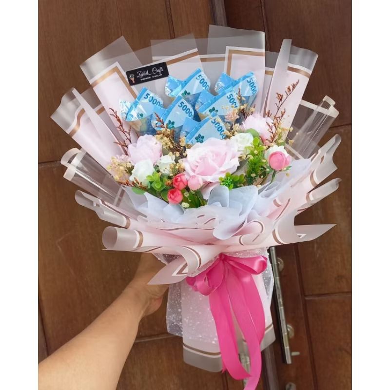 Jual Bucket bunga Buket uang Bouquet Hadiah ulang tahun Wisuda | Shopee ...