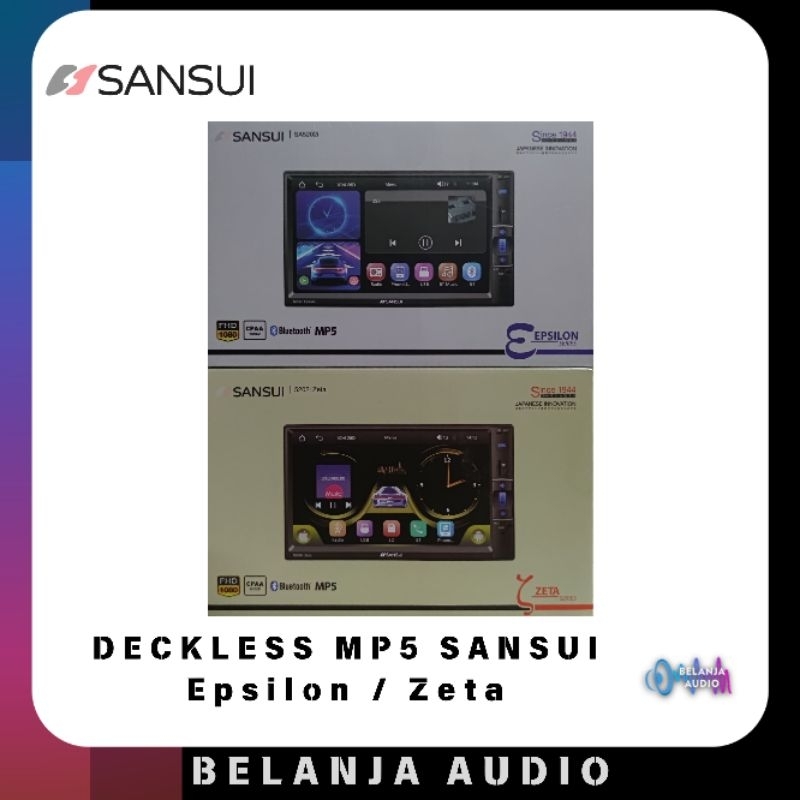 Jual Head Unit Double Din Deckless MP5 Sansui Car Play Android Auto ...