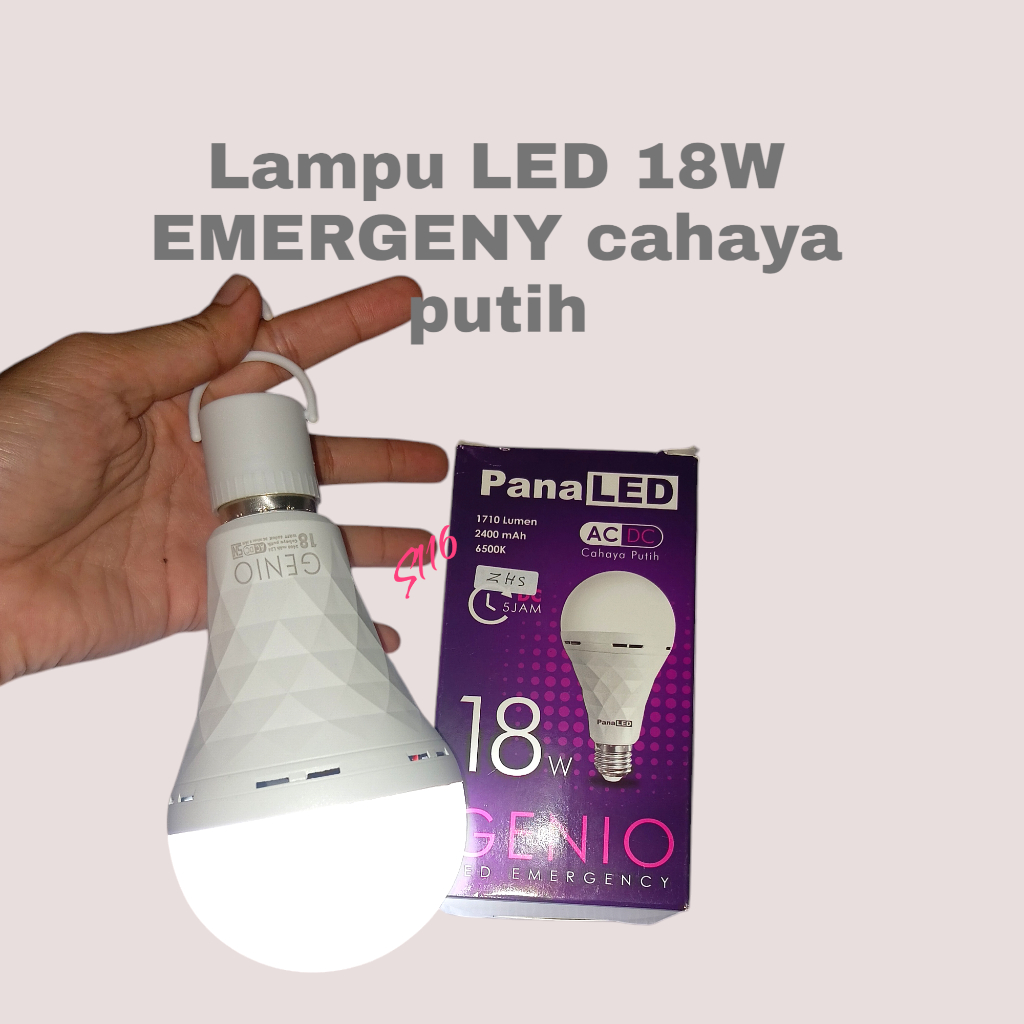 Jual LAMPU LED PUTIH 18W EMERGENCY ORIGINAL PANALED EMERGENCI 18 WATT ...