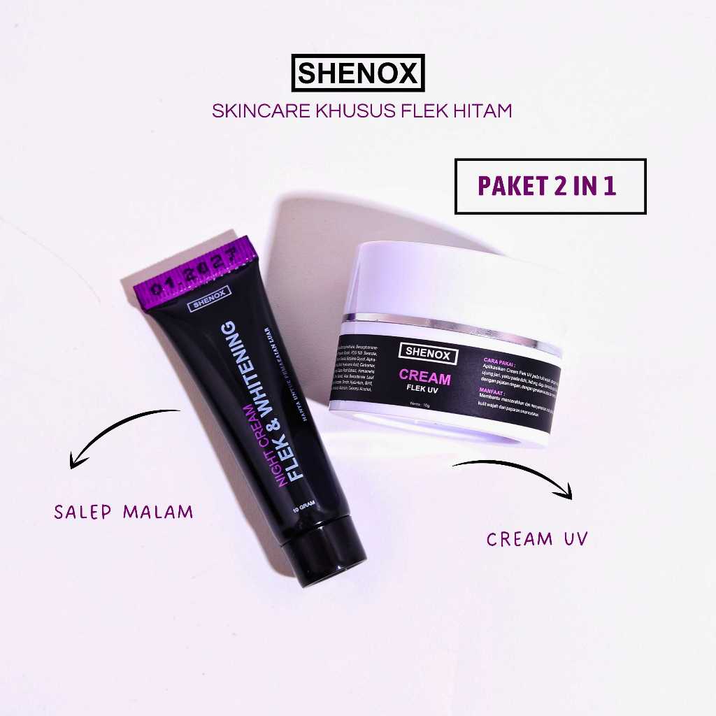 Jual Shenox Skincare Penghilang Flek Hitam Menahun Cream Flek Uv Dan Salep Night Cream Whitening ...