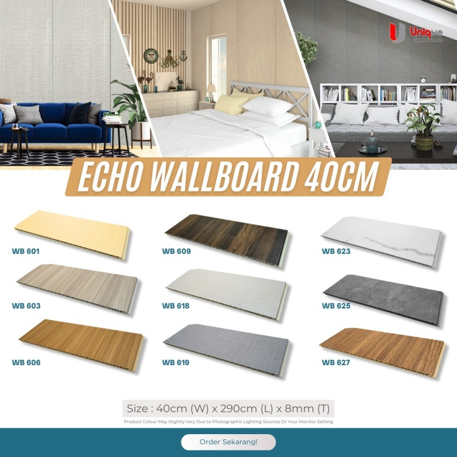 Jual ECHO PVC Wall Board Lebar 40cm Pemasangan Sistem Klik / Panel ...