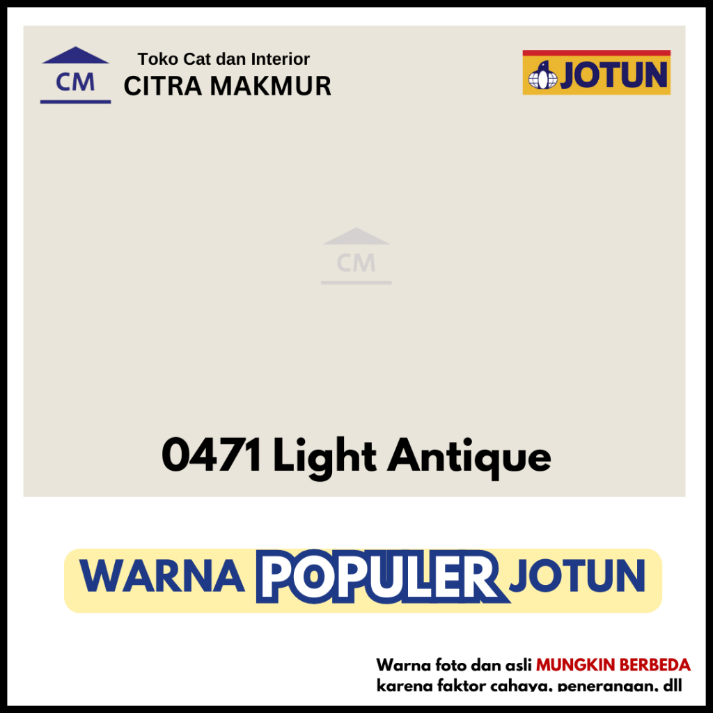 Jual (BISA CARGO) JOTUN 0471 LIGHT ANTIQUE (WARNA POPULER JOTUN) Kemasan Galon - CAT TEMBOK ...