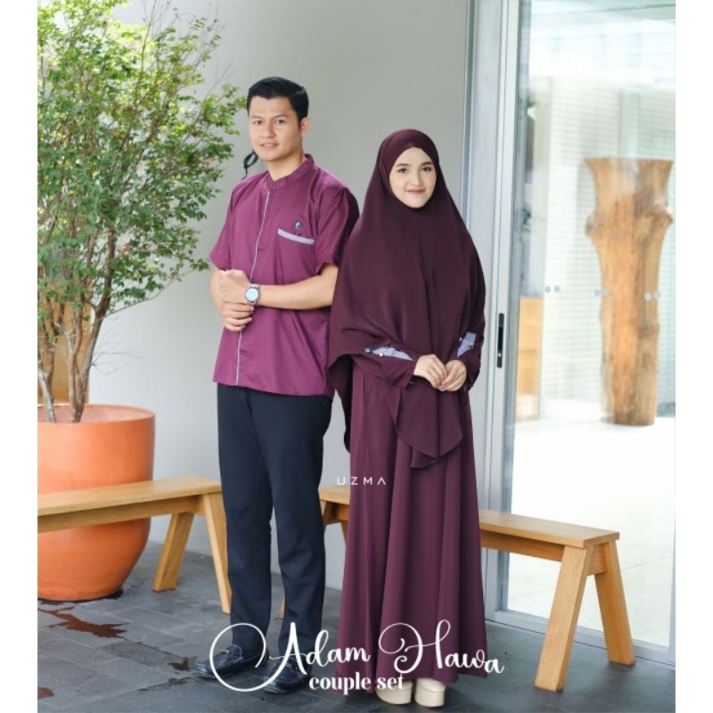 Jual ADAM HAWA Couple set by UZMA | Abaya Kemko Khimar UZMA | Shopee ...