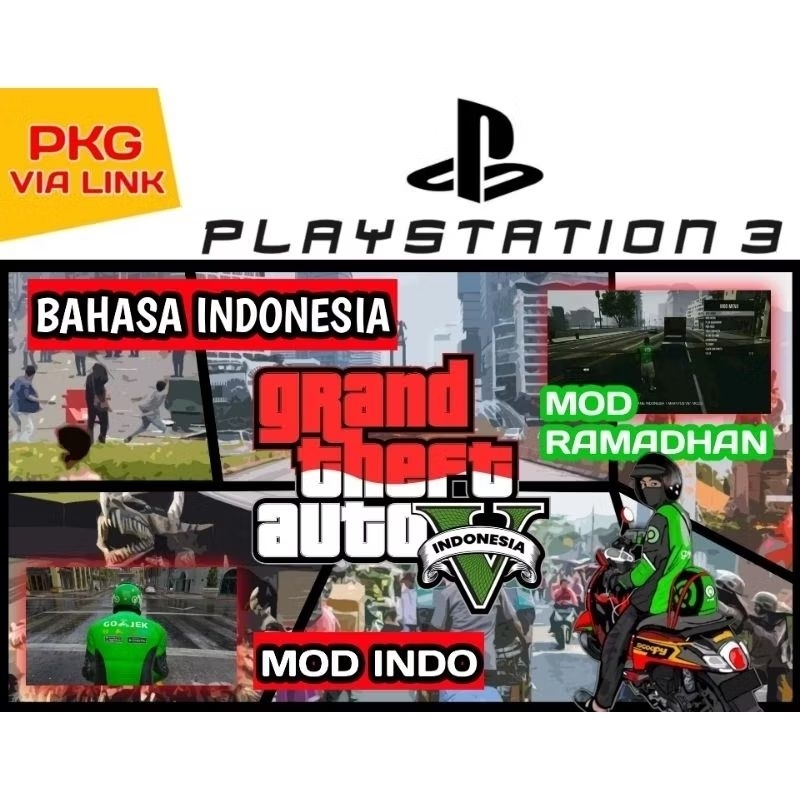 Jual ( TERBARU ) GTA V MOD INDO | MOD LEBARAN | BAHASA INDO GAME PS3 CFW HFW HEN | Shopee Indonesia