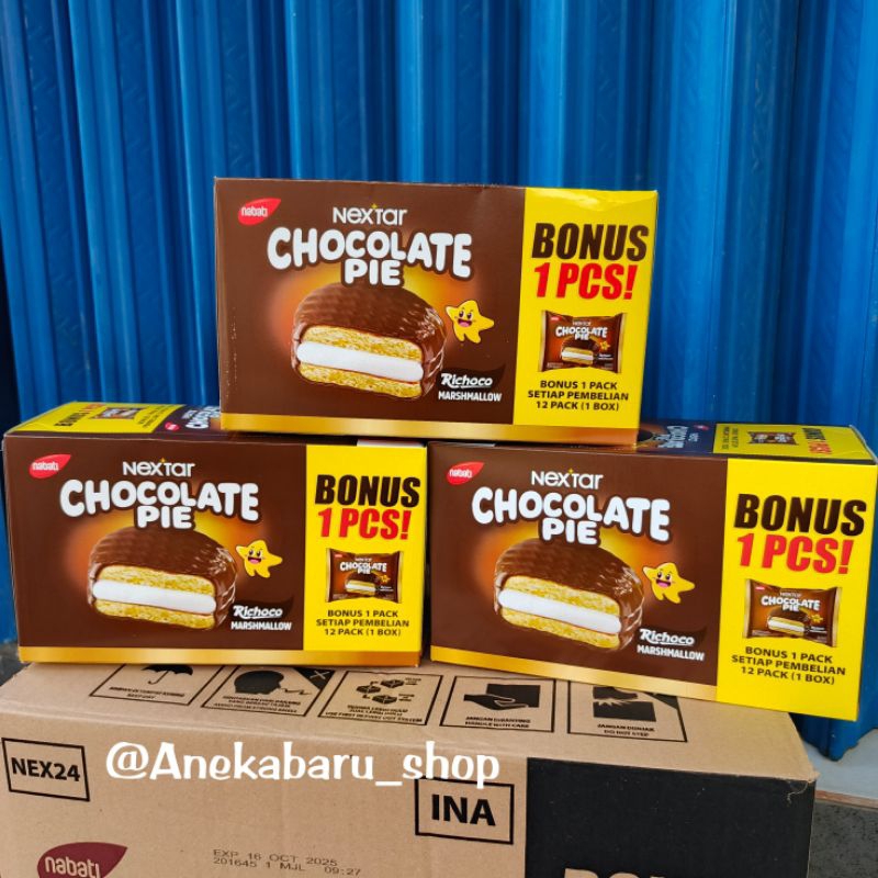 Jual ( 1 BOX / 12+1 PCS ) Nabati Nextar Chocholate Pie | Shopee Indonesia