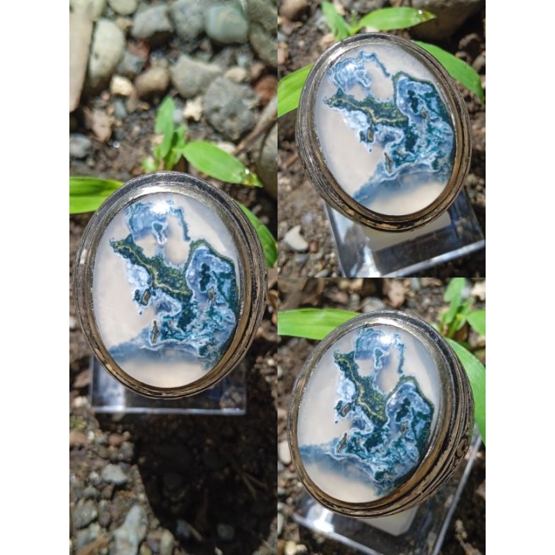 Jual Batu cincin badar lumut/mosss agate motif Gambar | Shopee Indonesia