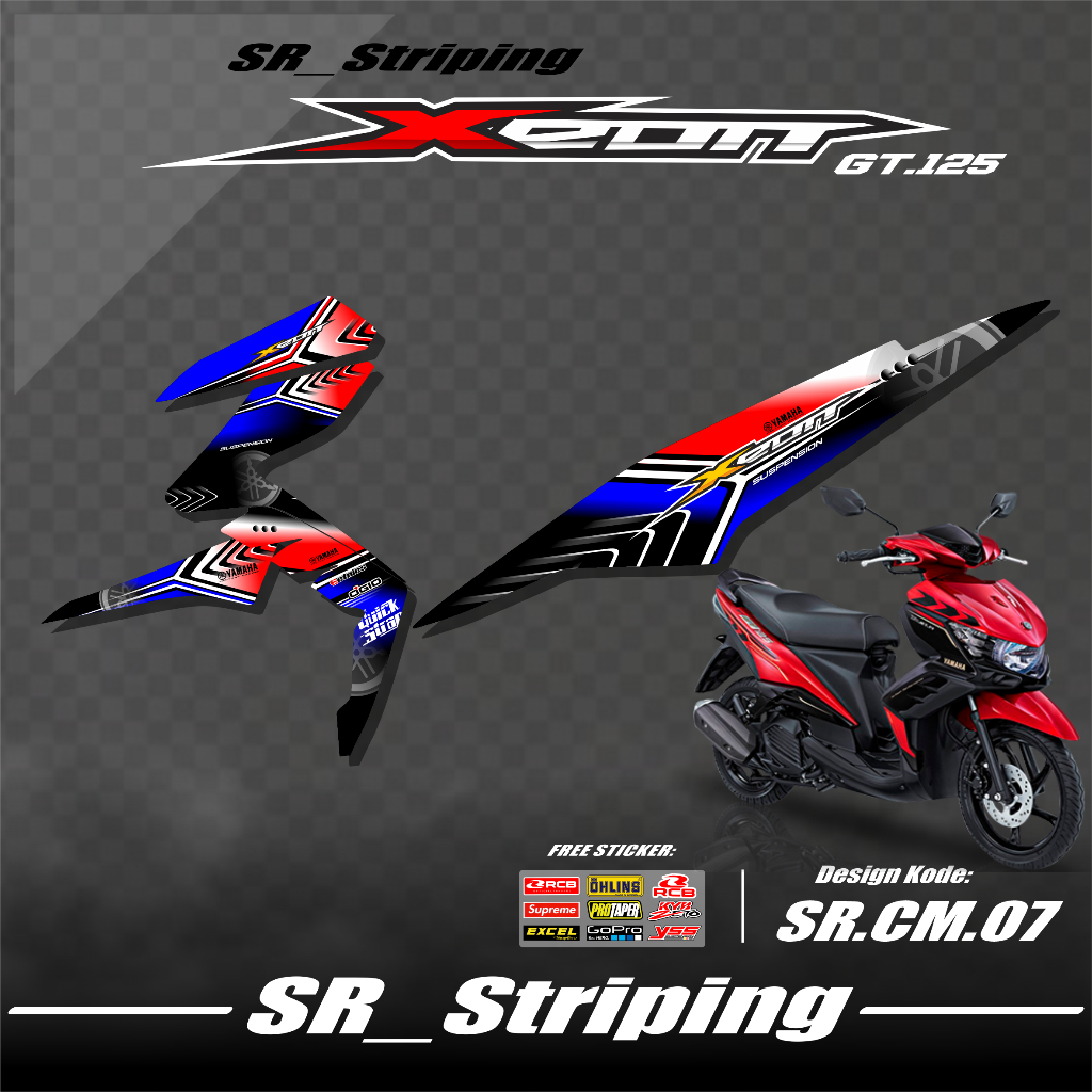 Jual Striping Sticker XEON GT 125 Variasi / Stiker XEON GT 125 ...