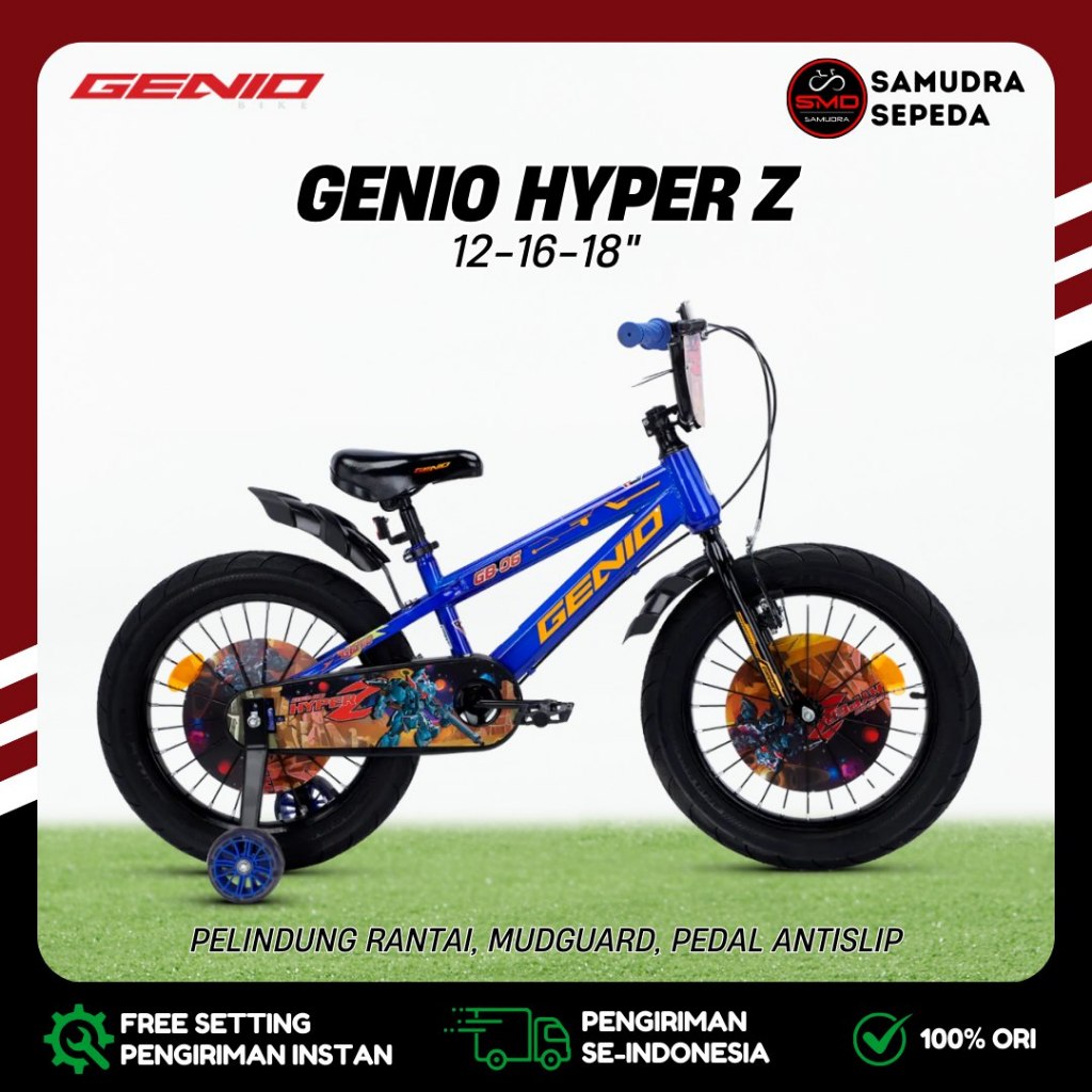 Jual Sepeda Anak BMX 12 16 18 Inch Merk United Genio Hyper Z 3.0 Murah ...