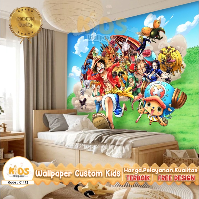Jual Wallpaper Dinding Custom 3D Tema One Piece | Kamar Anak Cowok ...