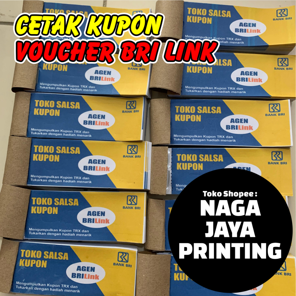 Jual CETAK VOUCHER BRI LINK / CETAK KUPON BRI LINK | Shopee Indonesia