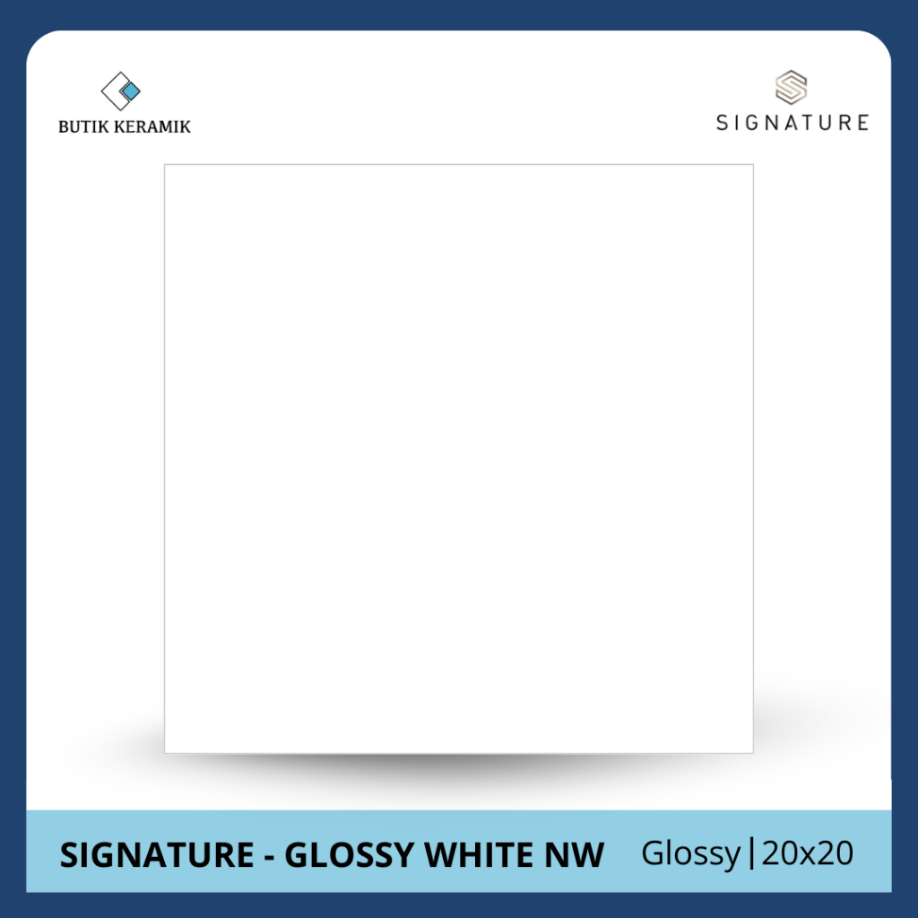Jual Keramik 20x20 Glossy | Signature | Glossy White NW | Glossy ...