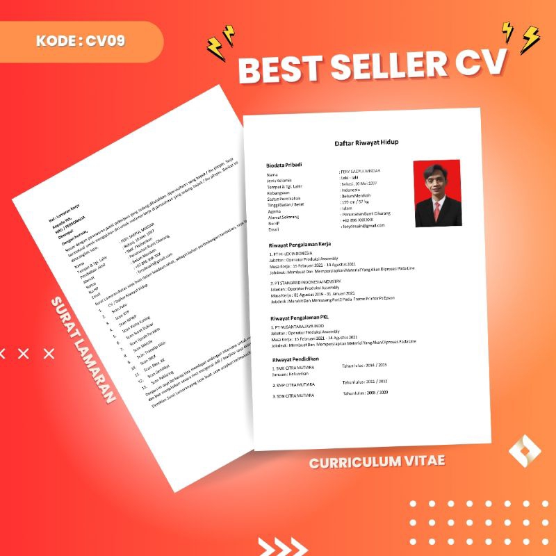 Jual CV dan Surat Lamaran Kerja (Kode CV09) | Shopee Indonesia