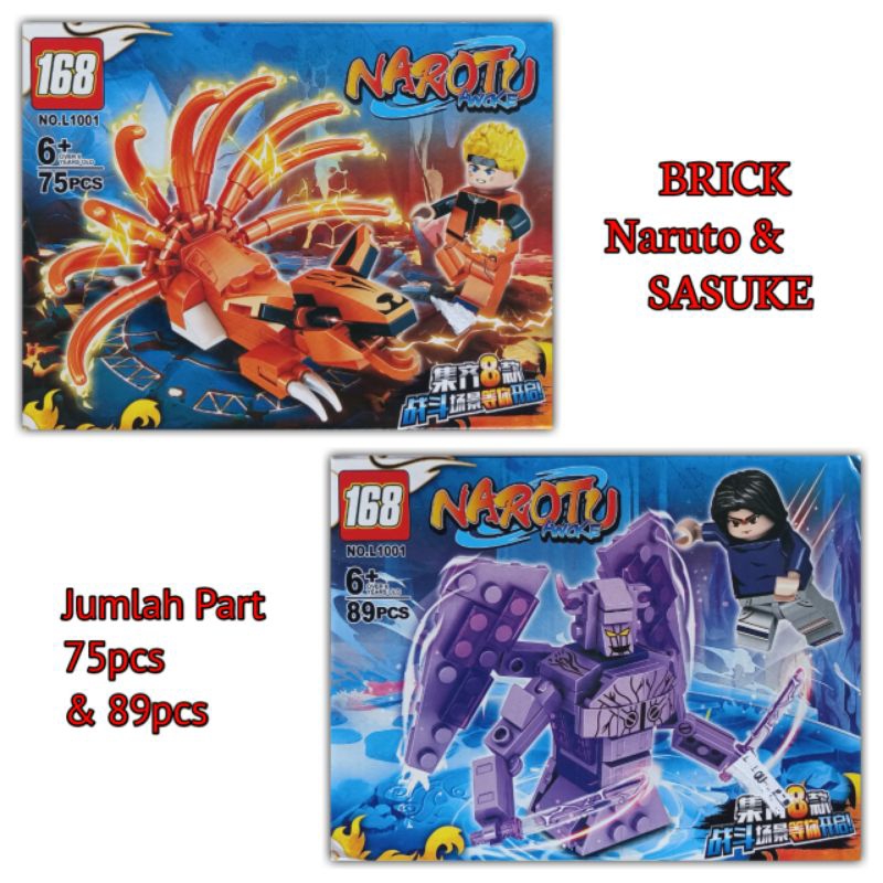 Jual Bricks Naruto & Kurama & Sasuke & Susanoo Keren Besar | Shopee ...