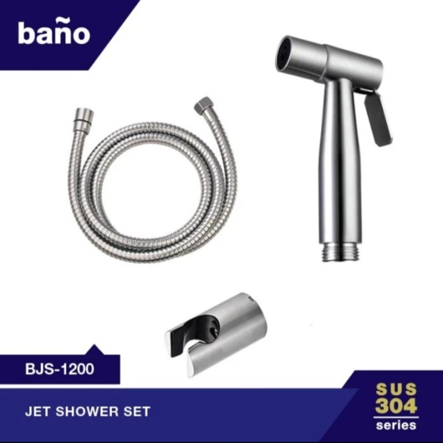 Jual BANO jet shower stainless 304 jet shower closet stainless jet ...